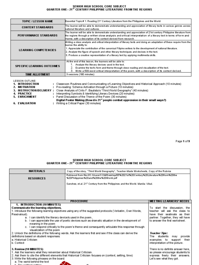 Et1 Teaching Guide | PDF | Learning | Allegory