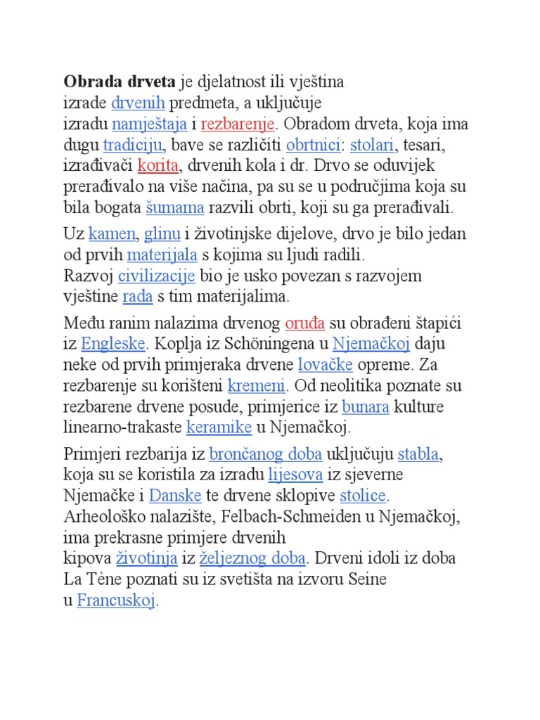 Obrada Drveta | PDF