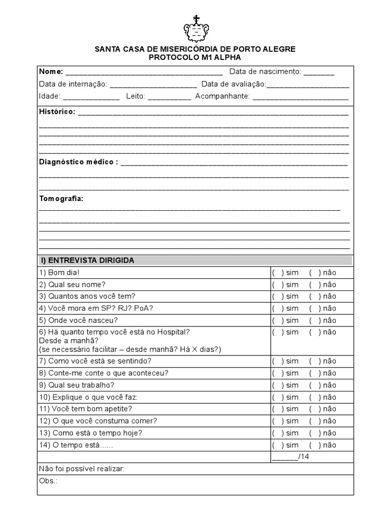 Protocolo m1 Alpha | PDF | Afasia | Linguística