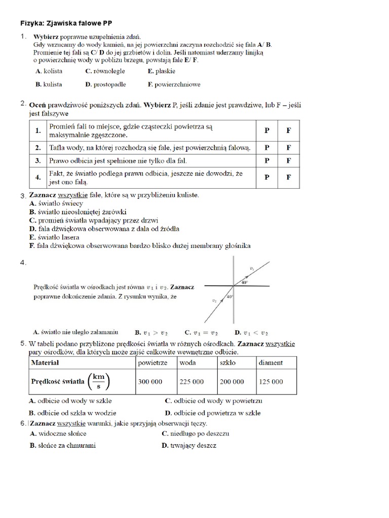 Fizyka3LO_Zjawiska_falowe | PDF
