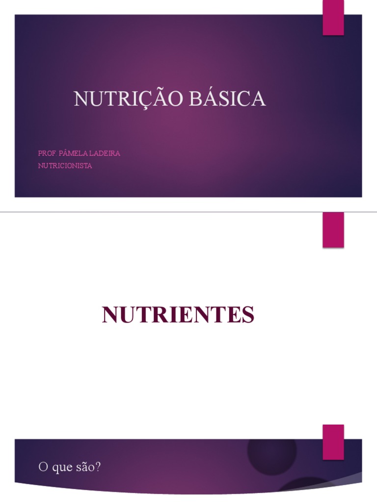 Aula 1 Classificaçao Ds Nutrientes | PDF | Vitamina | Carboidratos