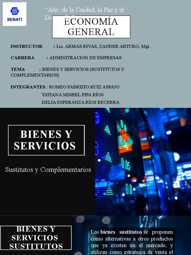 Bienes y Servicios Sustitutos y Complementarios | PDF | Bienes | Los consumidores