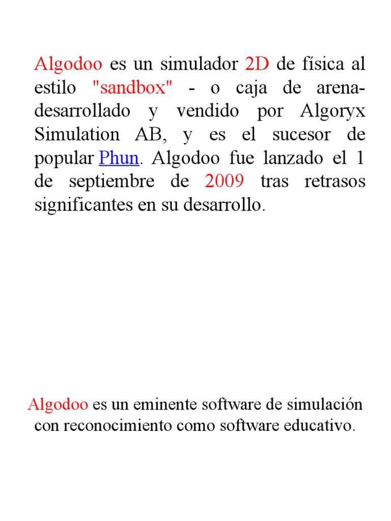 Presentacion de Algodoo | PDF | Física | Ciencias fisicas