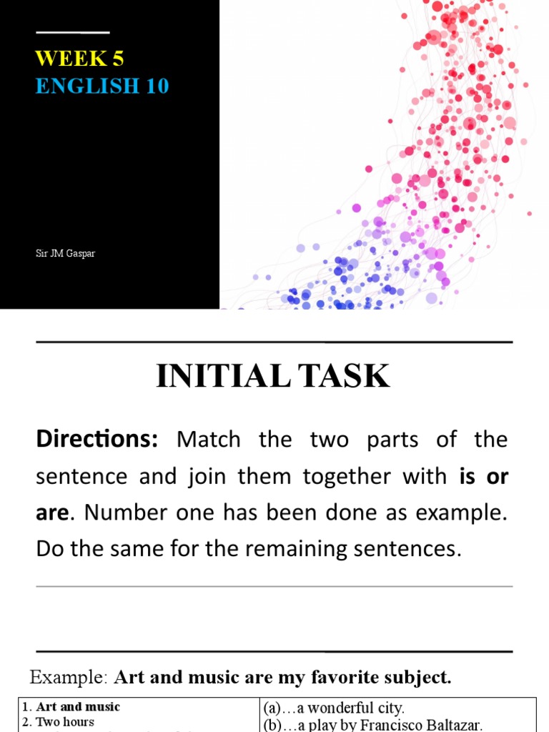 Week 5 Subject Verb Agreement | PDF | Grammatical Number | Verb