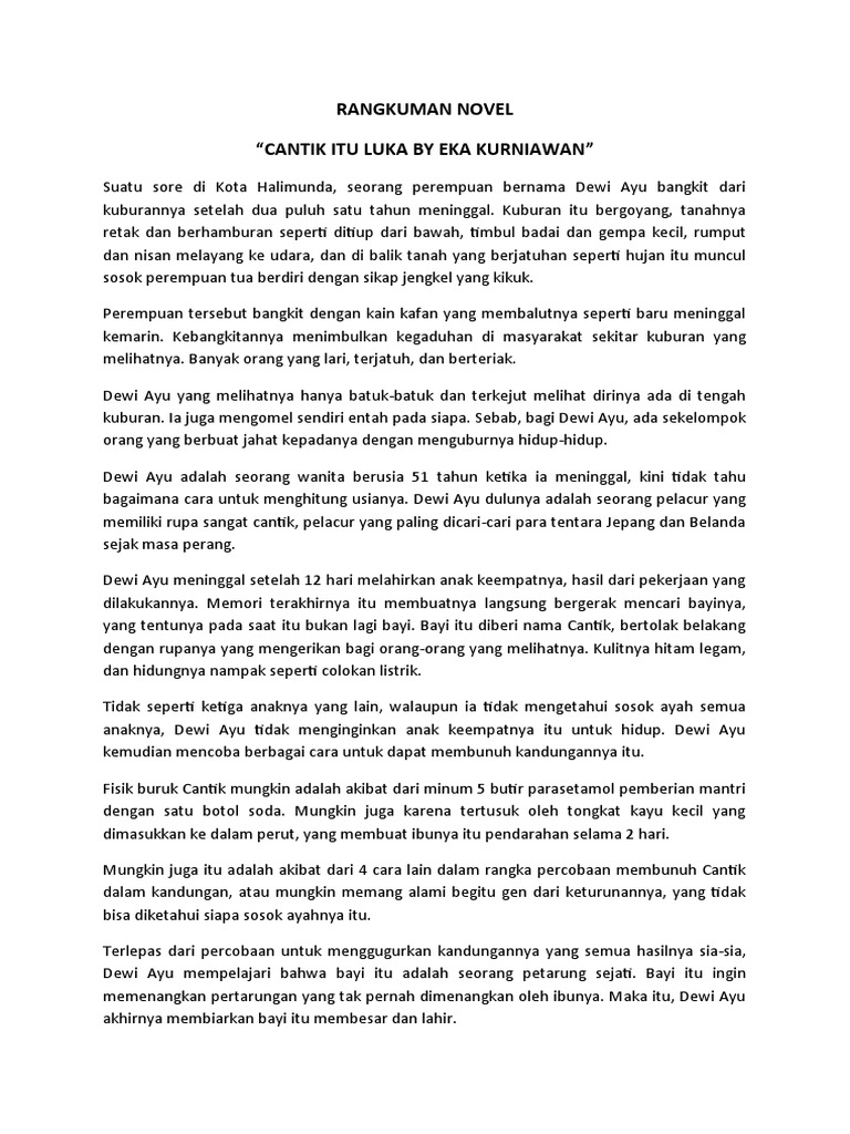 Rangkuman Novel | PDF