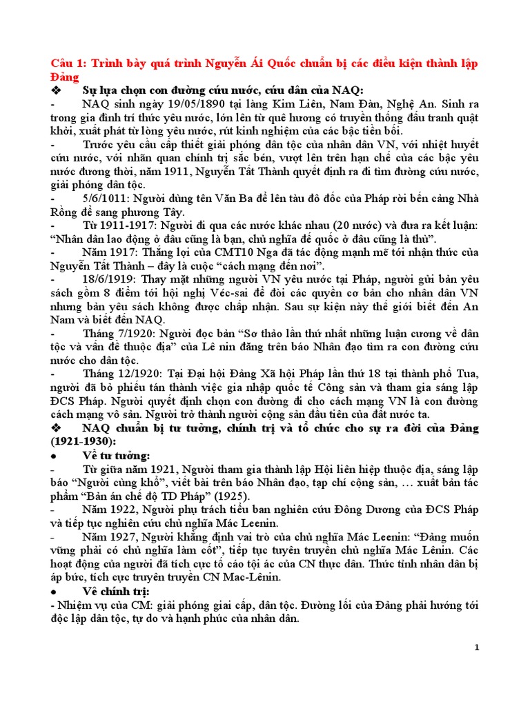 Sự lựa chọn con đường cứu nước, cứu dân của NAQ | PDF