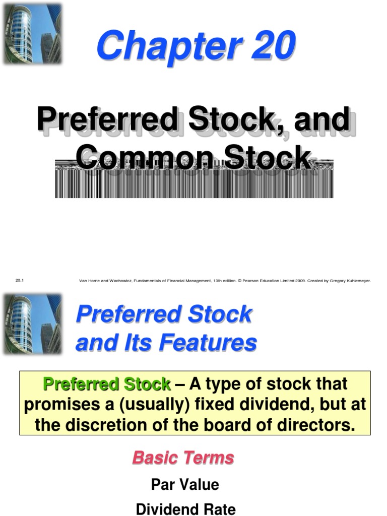 Prefered Stok and Common Stock | PDF | Stocks | Preferred Stock