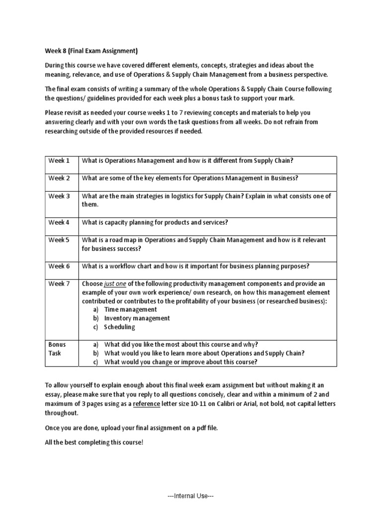 Week 8 Final Exam Assignment March-April 2023 | PDF