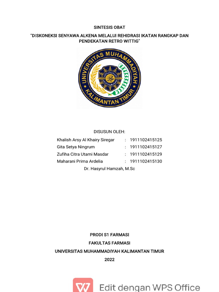 Makalah Sintesis Obat | PDF