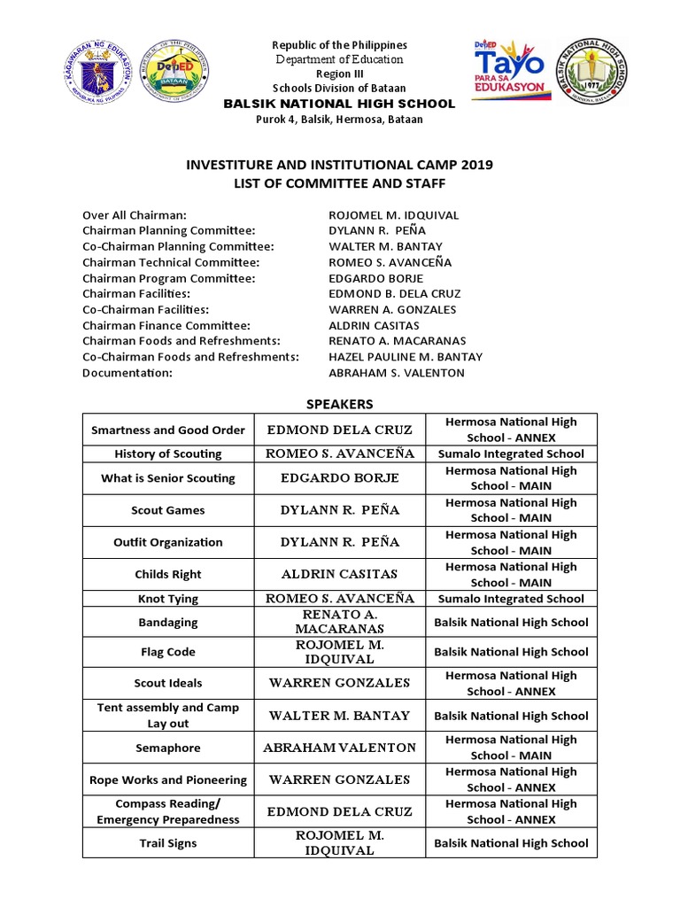 List of Committees and Staff | PDF | Outdoor Recreation | Youth ...