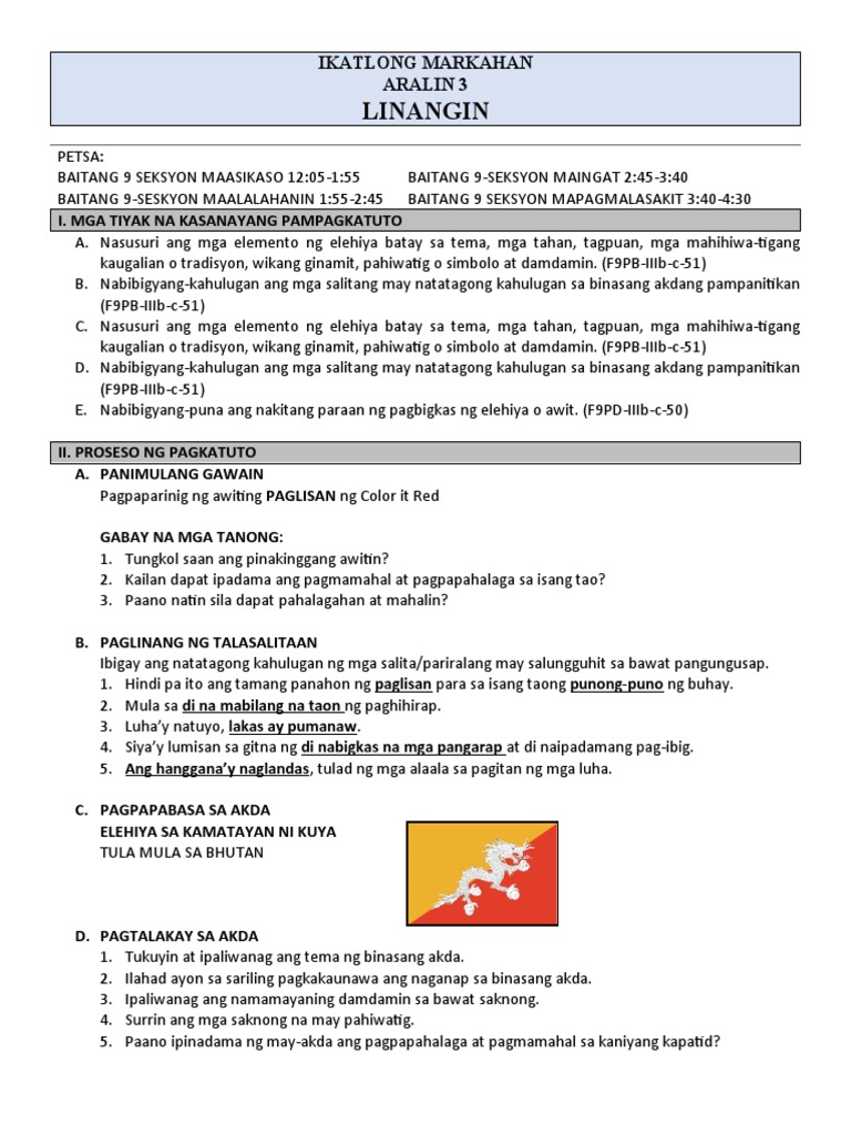 Ikatlong Markahan | PDF