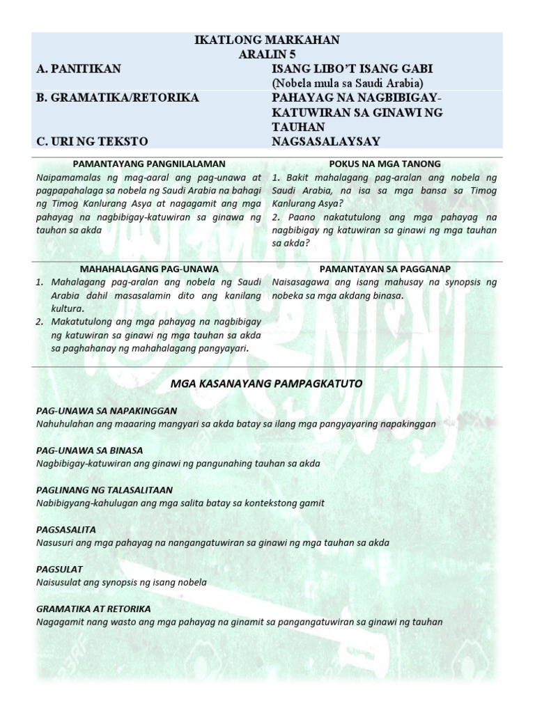 DLP Isang Libo't Isang Gabi | PDF