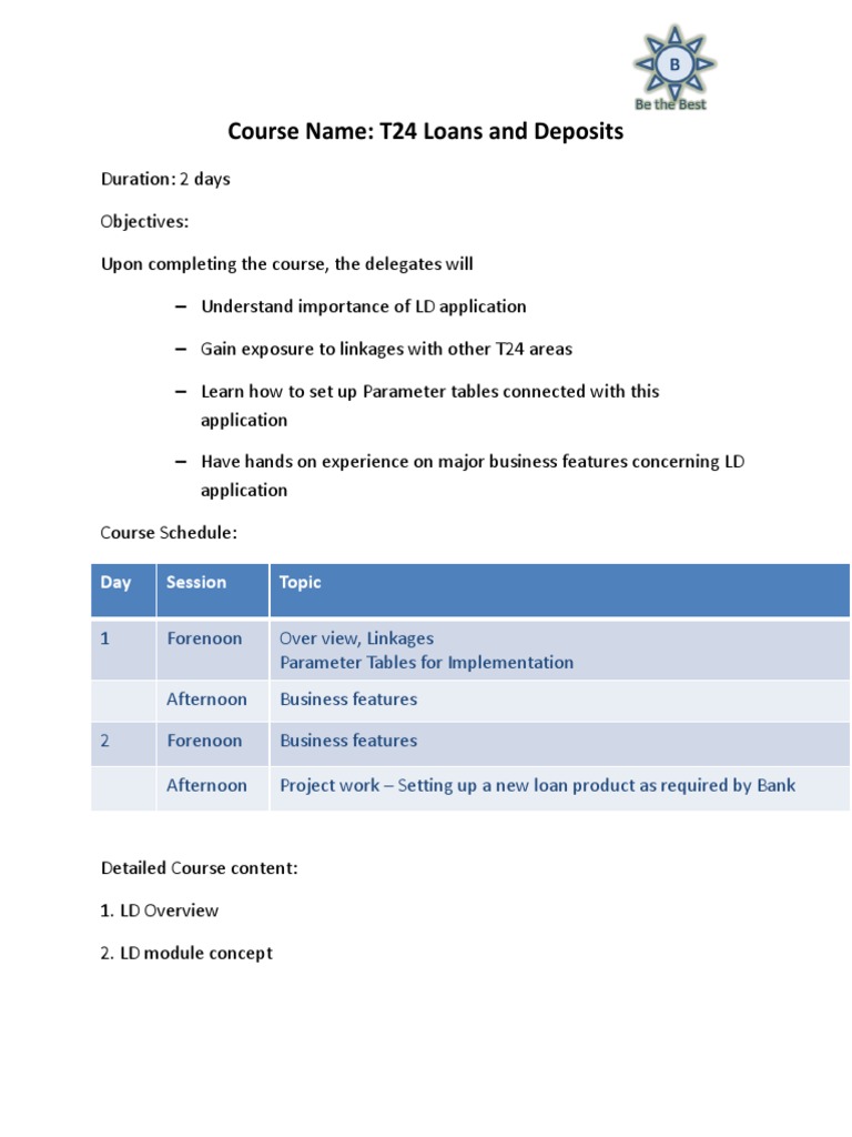 LD Course Details | PDF | Business
