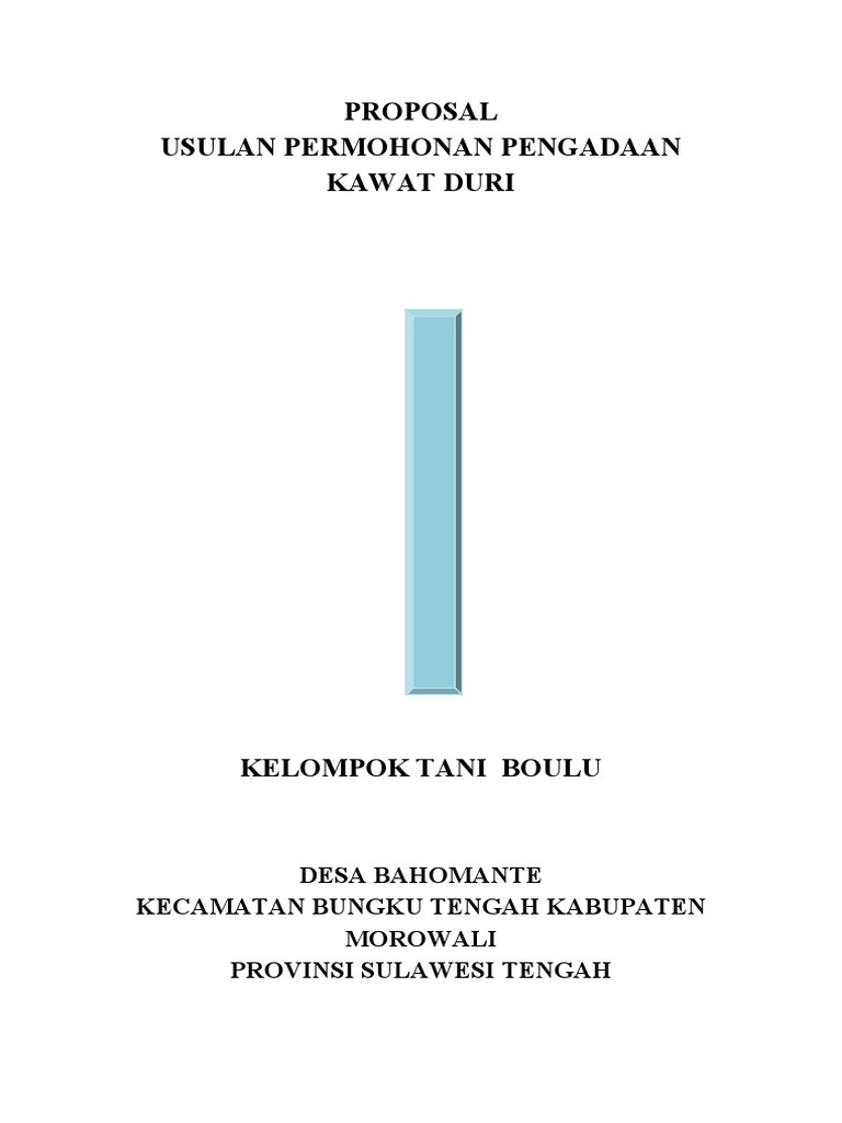 PROPOSAL Kawat Duri | PDF