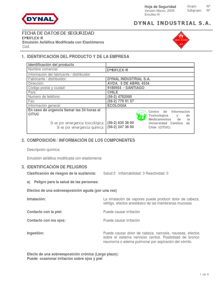 HDS Emuflex R CRS 2 Elastomérica | PDF | Agua | Residuos