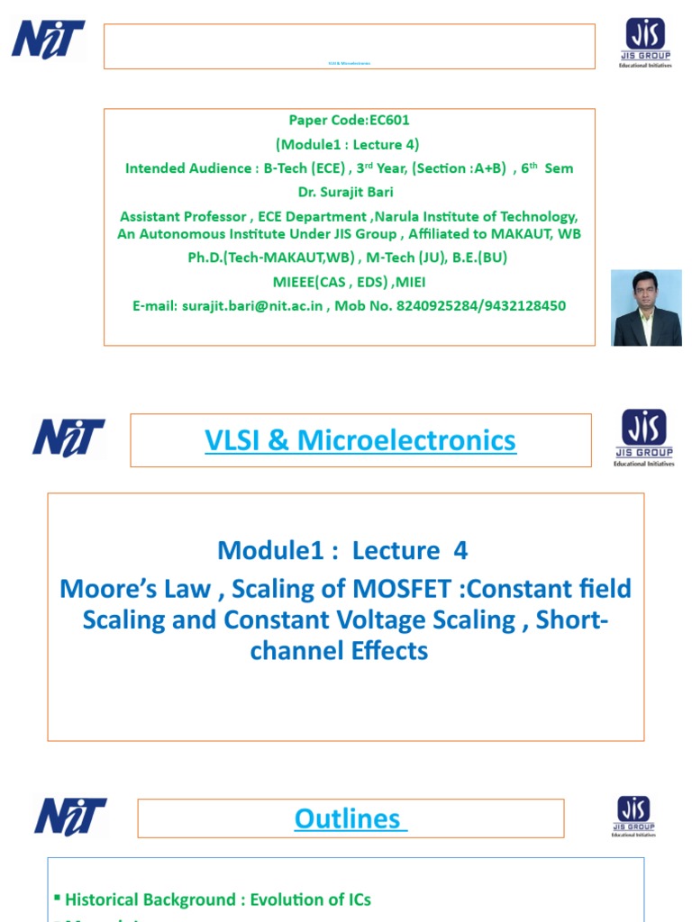 NIT 1 4 7040 Lecture 4 VLSI EC601 | PDF
