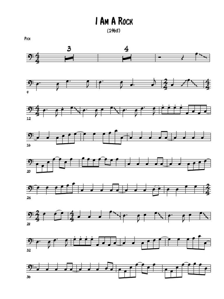 I Am A Rock | PDF