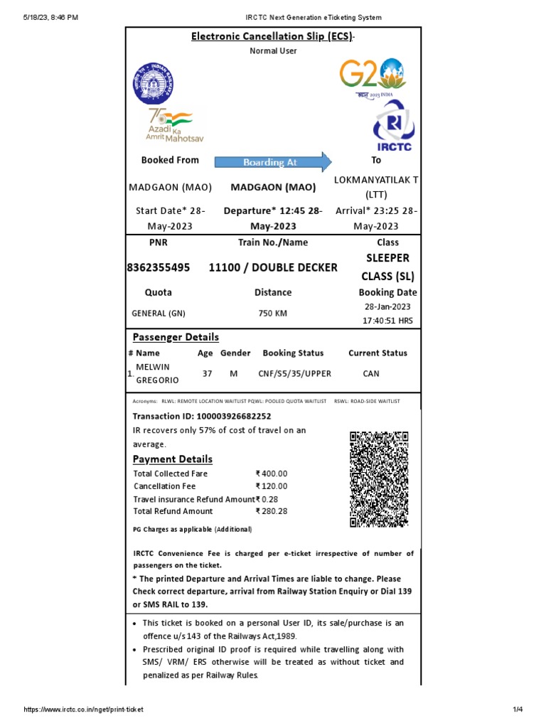 IRCTC Next Generation Eticketing System 222 | PDF | Identity Document | Payments