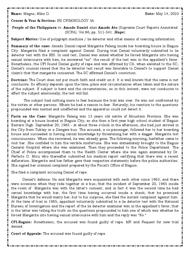 Name 1 | PDF | Rape | Polygraph Name 1 | PDF | Rape | Polygraph