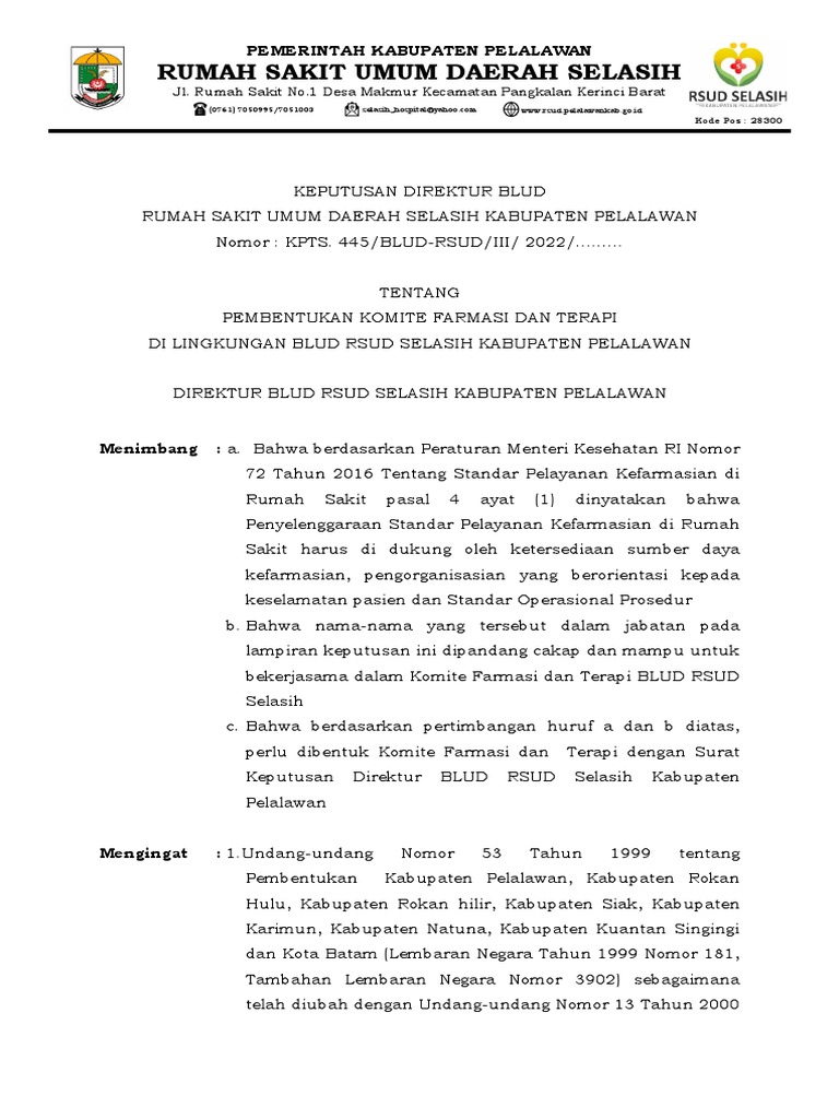 SK KFT 2022 | PDF | Kesehatan Holistik