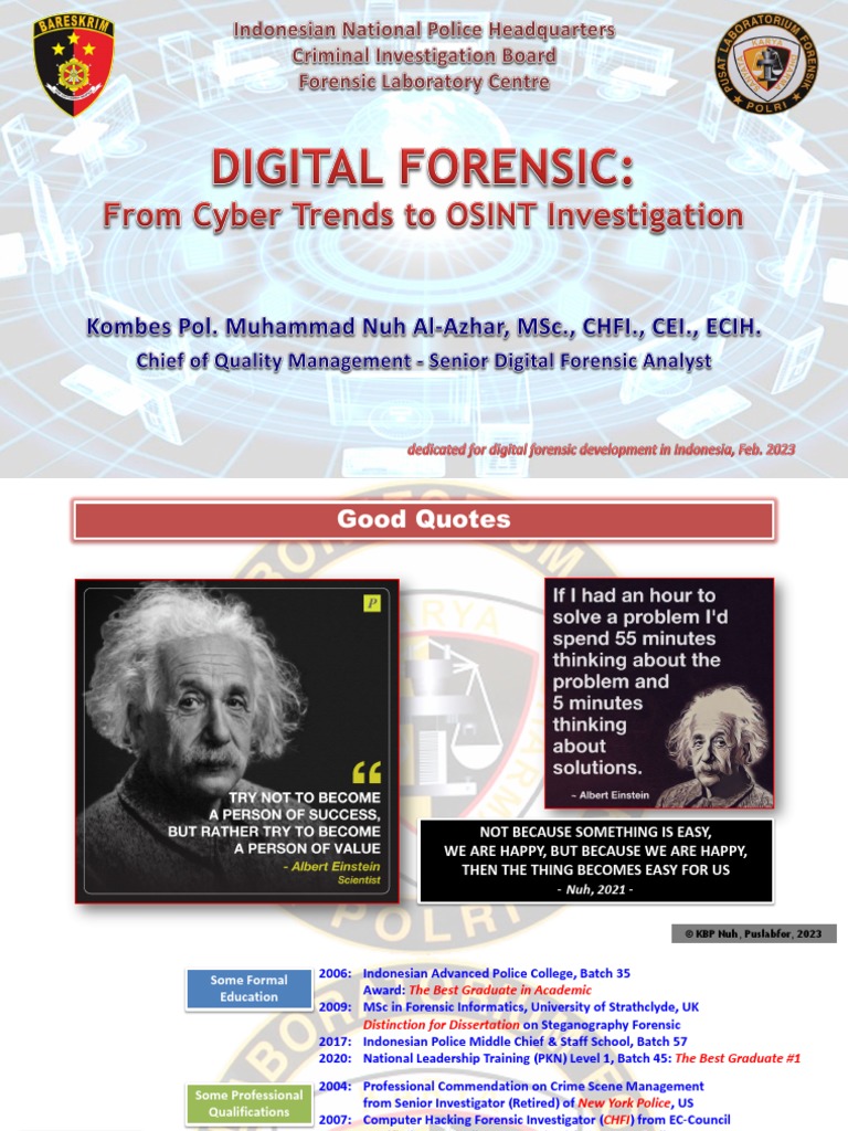 Digital Forensic - From Cyber Trends To OSINT Investigation-KemenLHK | PDF | Security | Computer ...