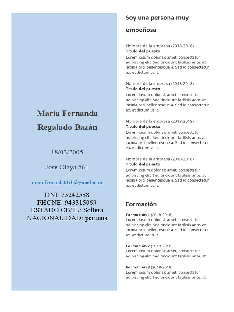 Plantilla_CV_2_Gratis_InfoJobs | PDF