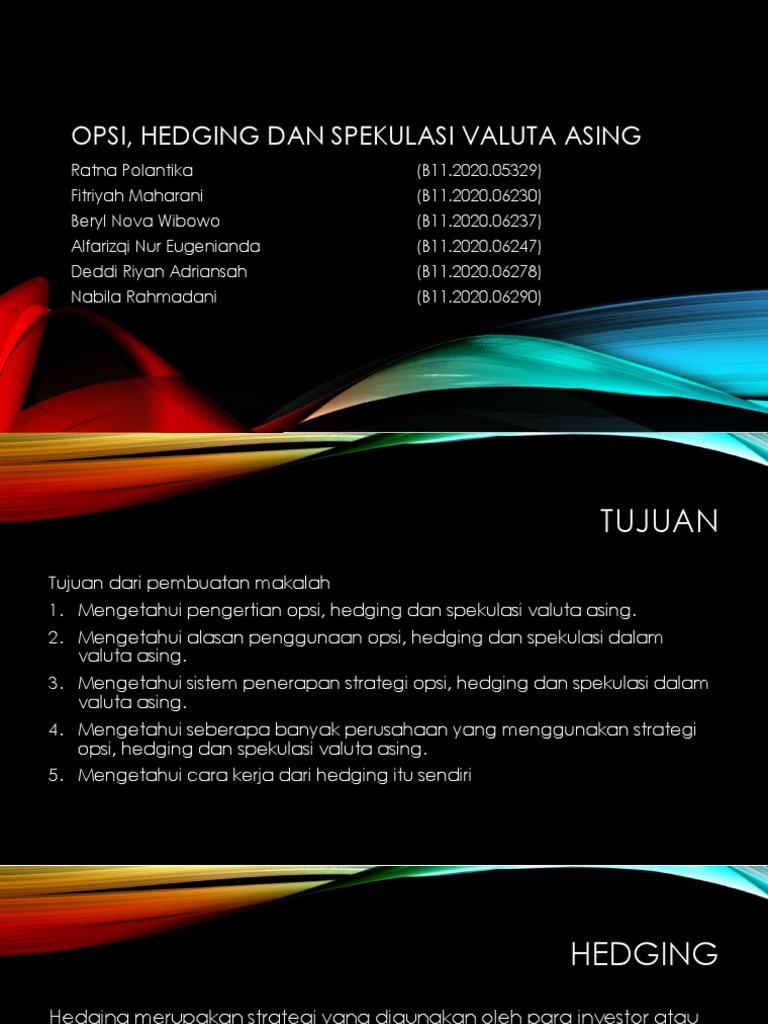 Opsi, Hedging, Dan Spekulasi Valuta Asing | PDF