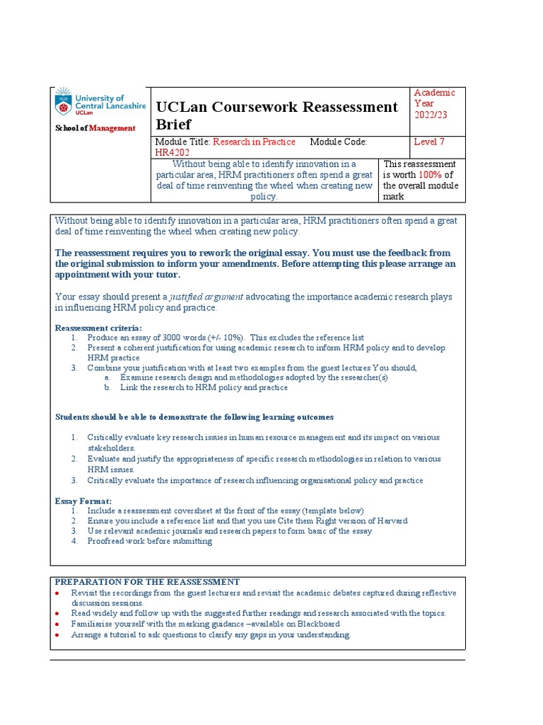 HR4202 Reassessment | PDF | Human Resource Management | Essays