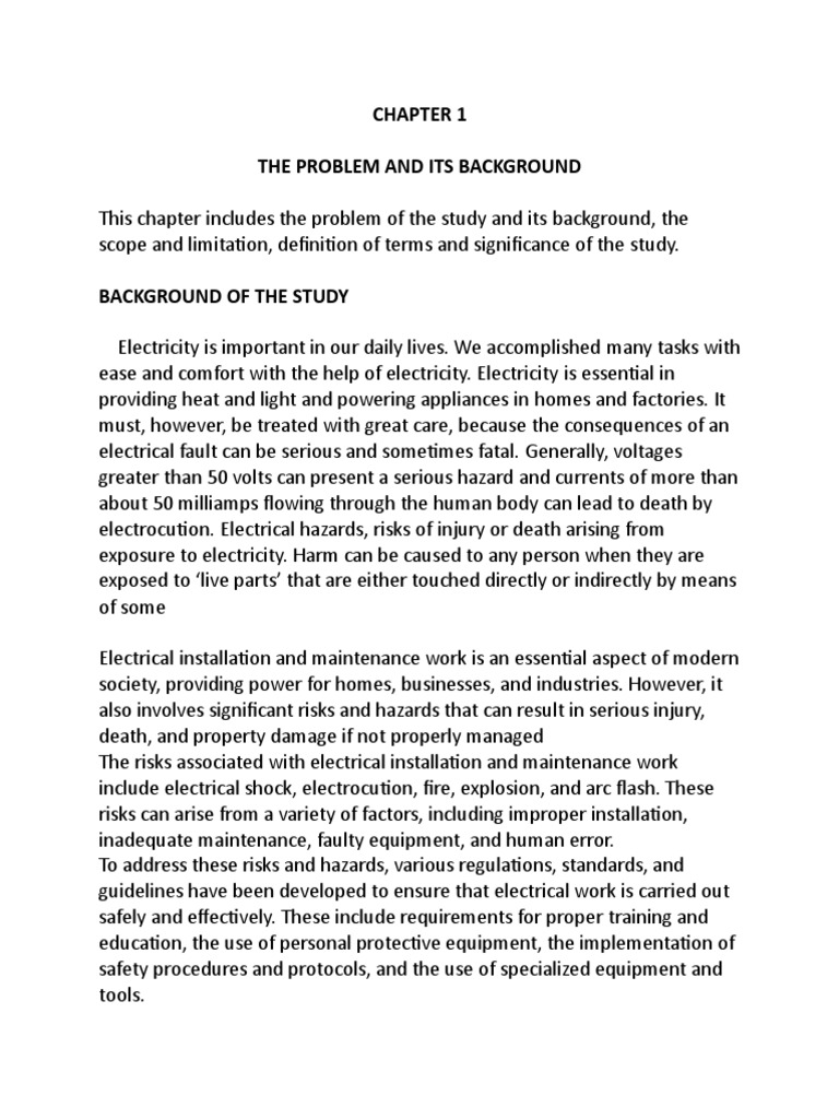 Chapter 1 To 3 Final | PDF | Risk | Hazards