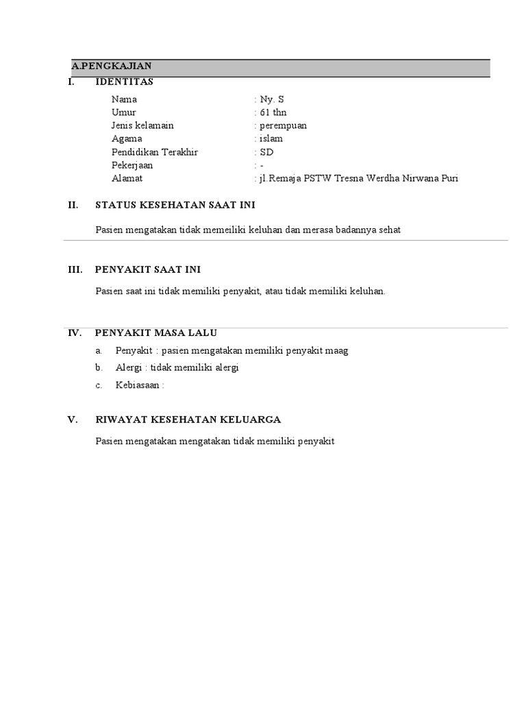 Pengkajian Gerontik | PDF