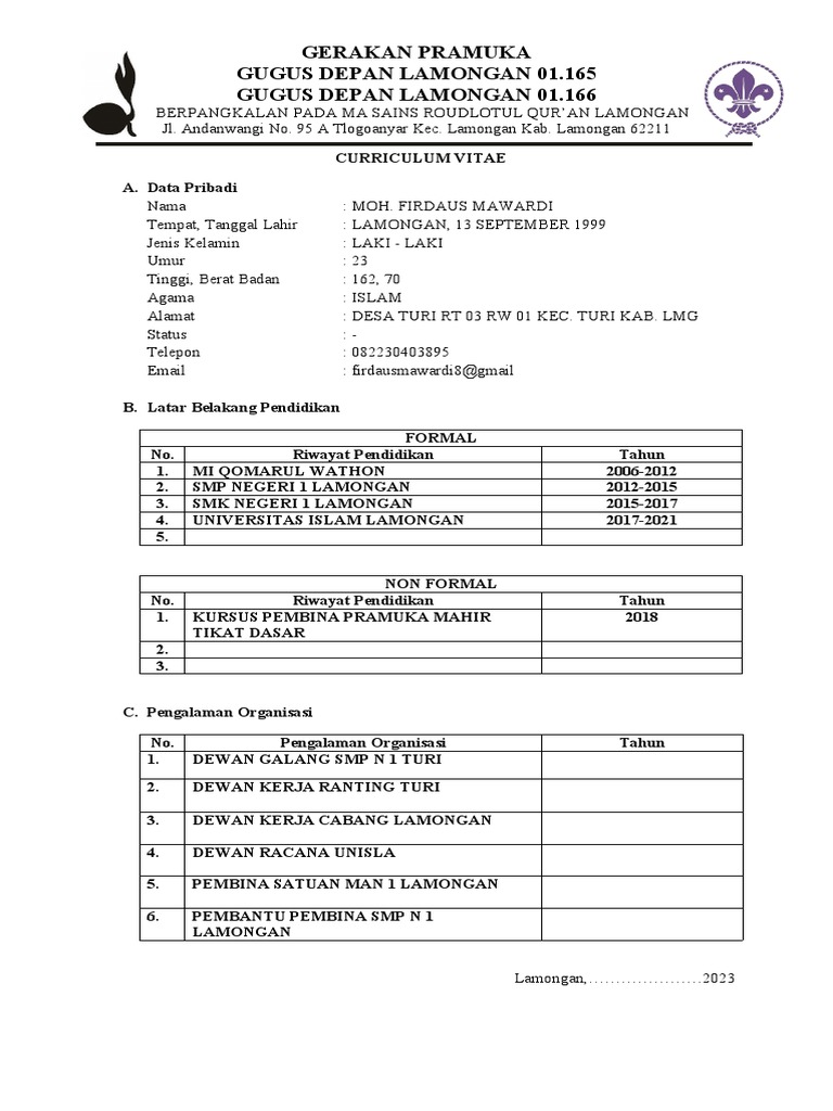 CV Juri MSC Iii 2023 | PDF
