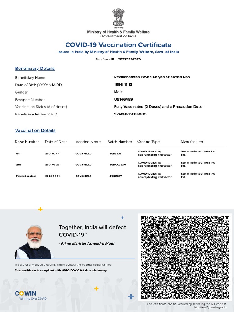 Covid Certificate | PDF