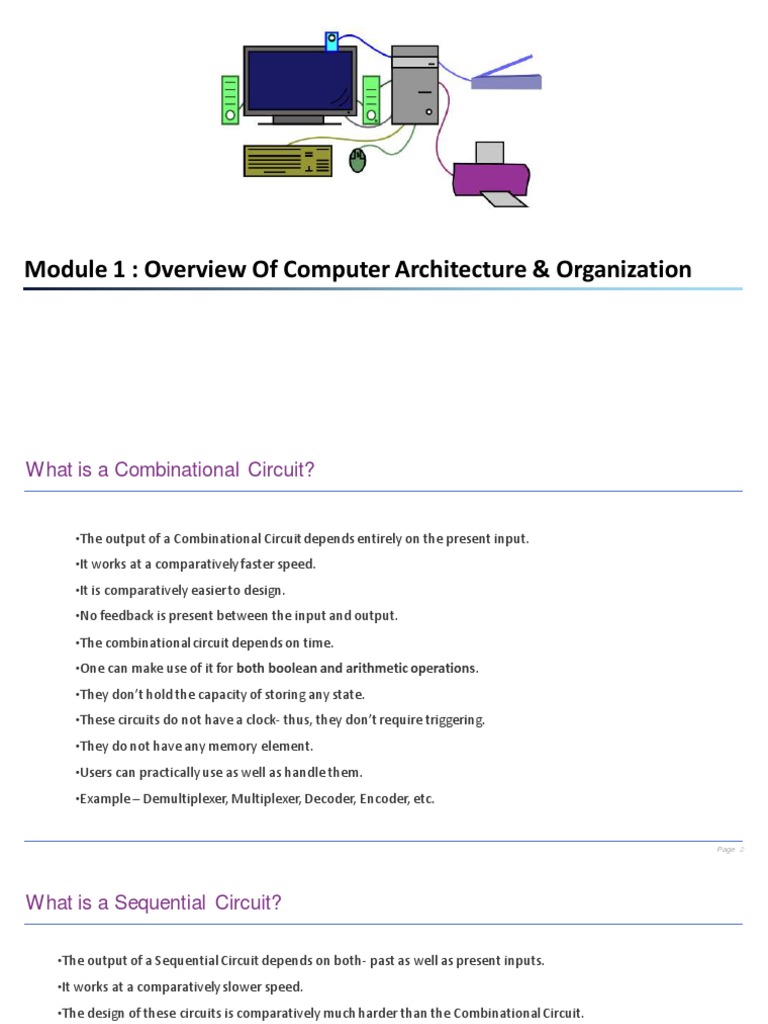 Module1 Overview Of Computer Architecture And Organization Final Pdf Integrated Circuit
