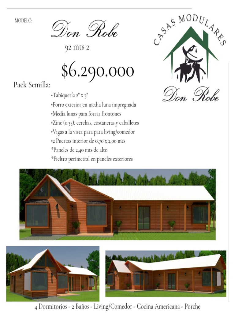 Casa Modular Don Robe: Detalles y Precios | PDF