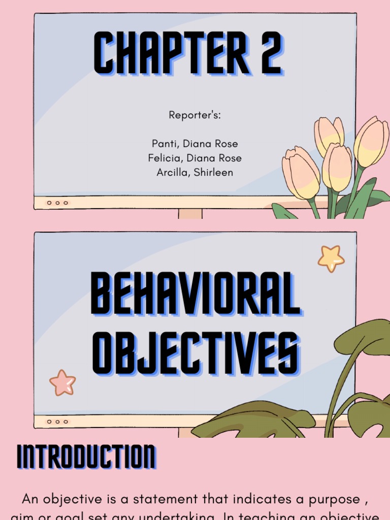 Chapter 2 Behavioral Objectives - 035337 | PDF