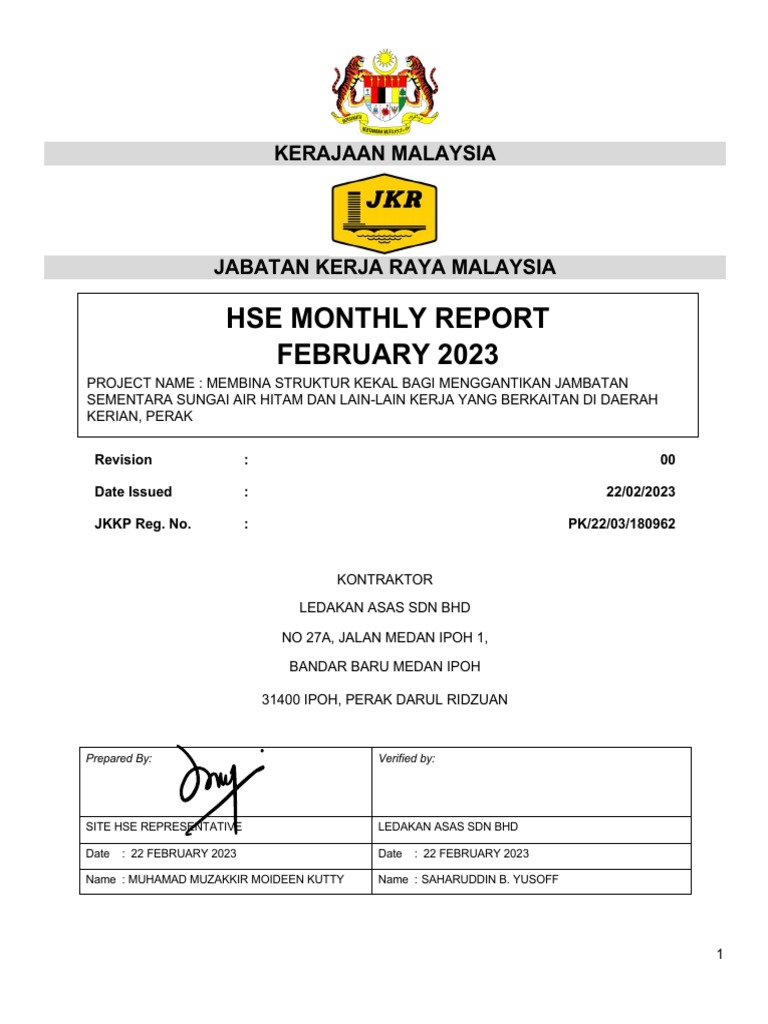 LASB Feb23 HSE Monthly Report | PDF | Occupational Safety And Health Administration