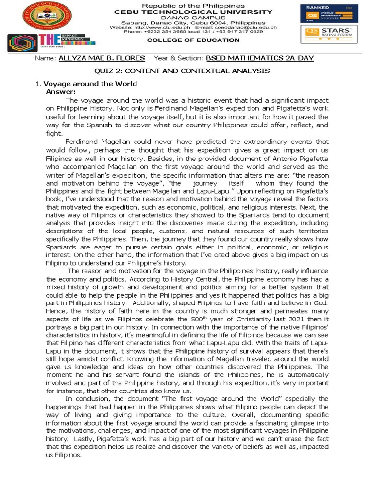 Quiz 2: Content and Contextual Analysis Answer | PDF