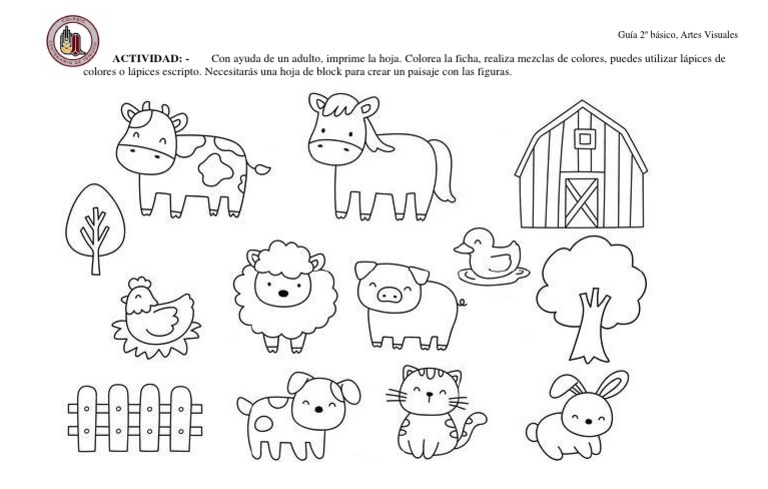 2º Basico Artes - Semana 21 - Animales de La Granja | PDF | Arte