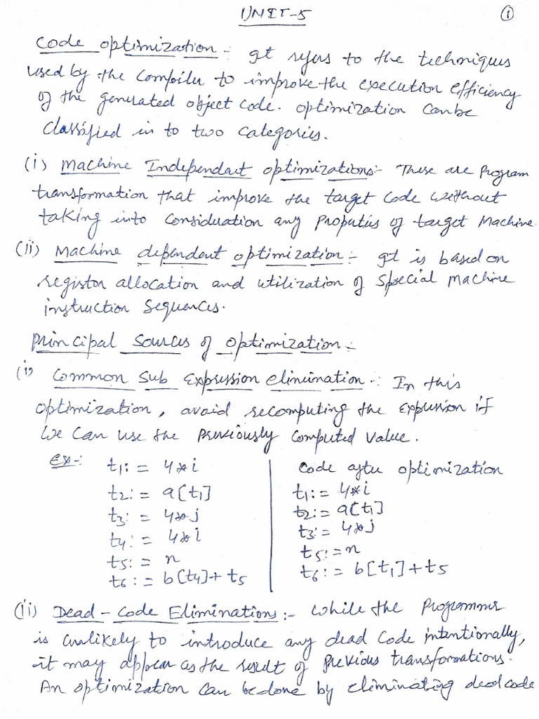 Compiler Notes Unit 5 | PDF Compiler Notes Unit 5 | PDF