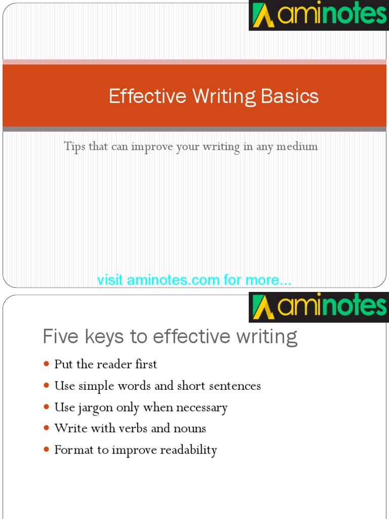 Keys To Effective Writing | PDF | Word | English Grammar