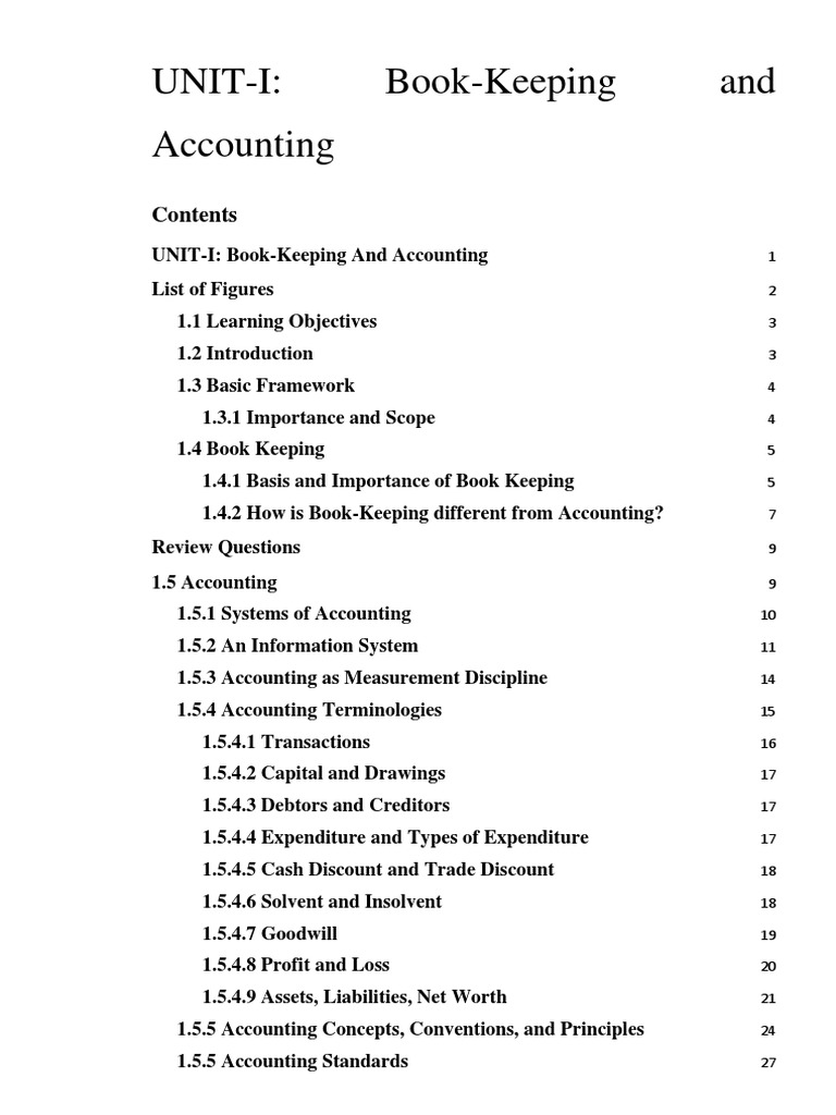 1 Book-Keeping | PDF