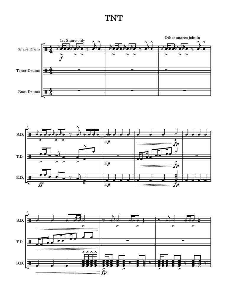 TNT Full - Score | PDF | Elements Of Music | Performing Arts Companies
