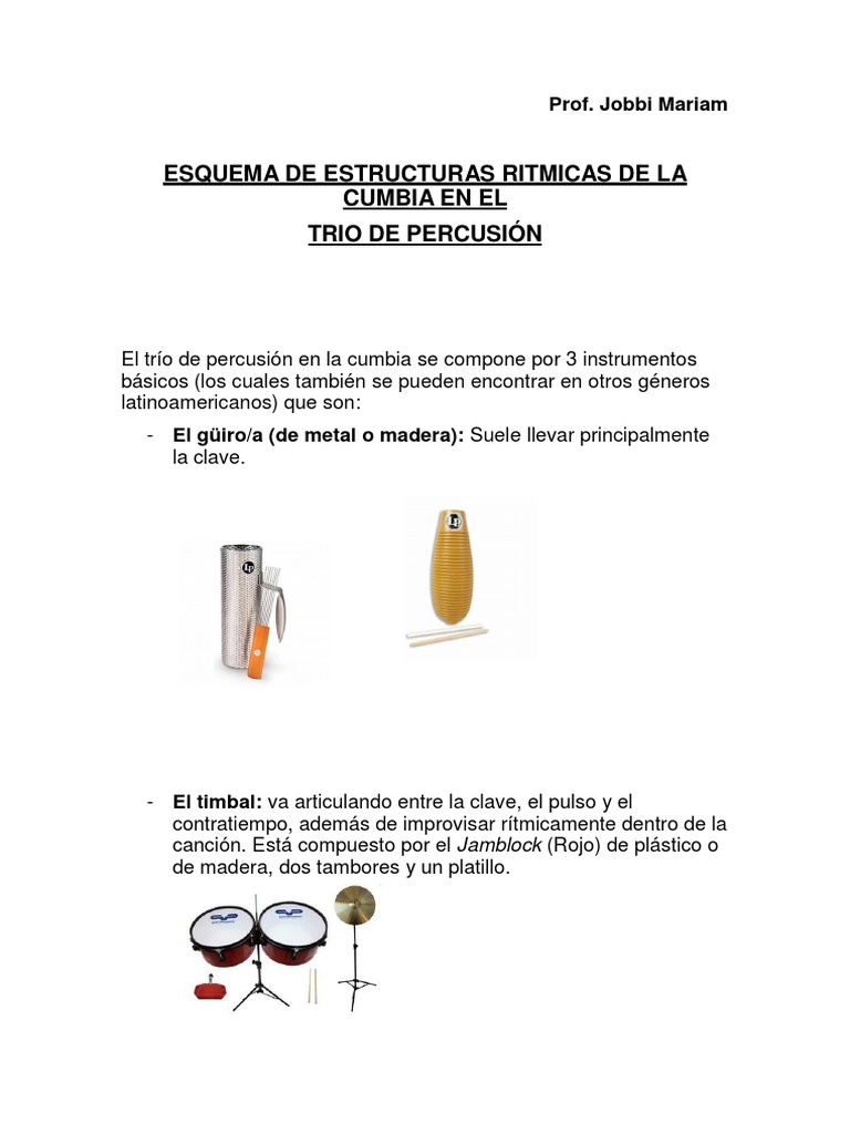 Estructuras Rítmicas de La Cumbia en El Trio de Percusion | PDF