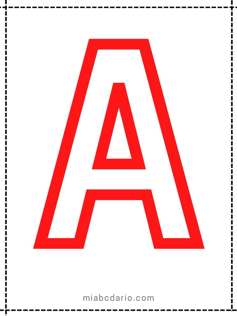 Abecedario Tamano Carta para Imprimir A Color | PDF