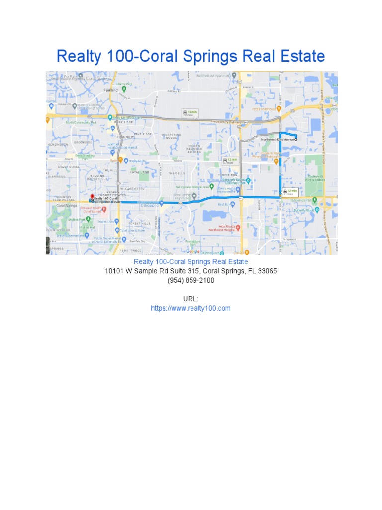 Realty 100-Coral Springs Real Estate | PDF