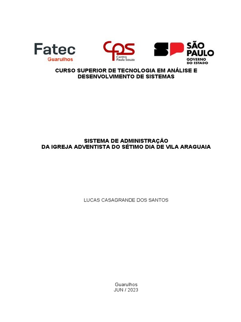 2023 - Modelo Projeto Pesquisa Fatec Guarulhos (Sugestão) NovoLogo | PDF