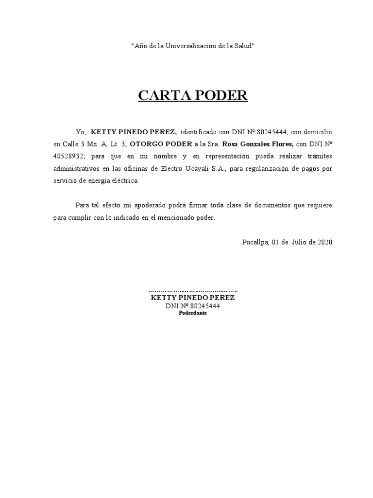 Carta Poder | PDF