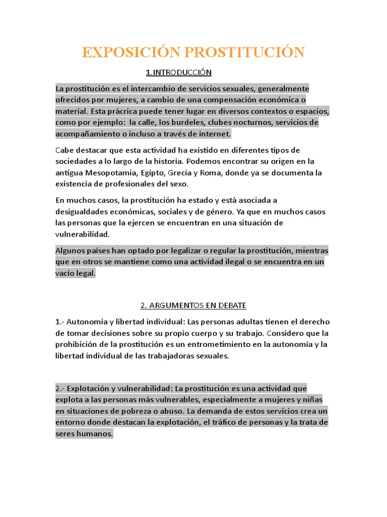Exposición Prostitución Pdf Prostitución La Violencia Contra Las