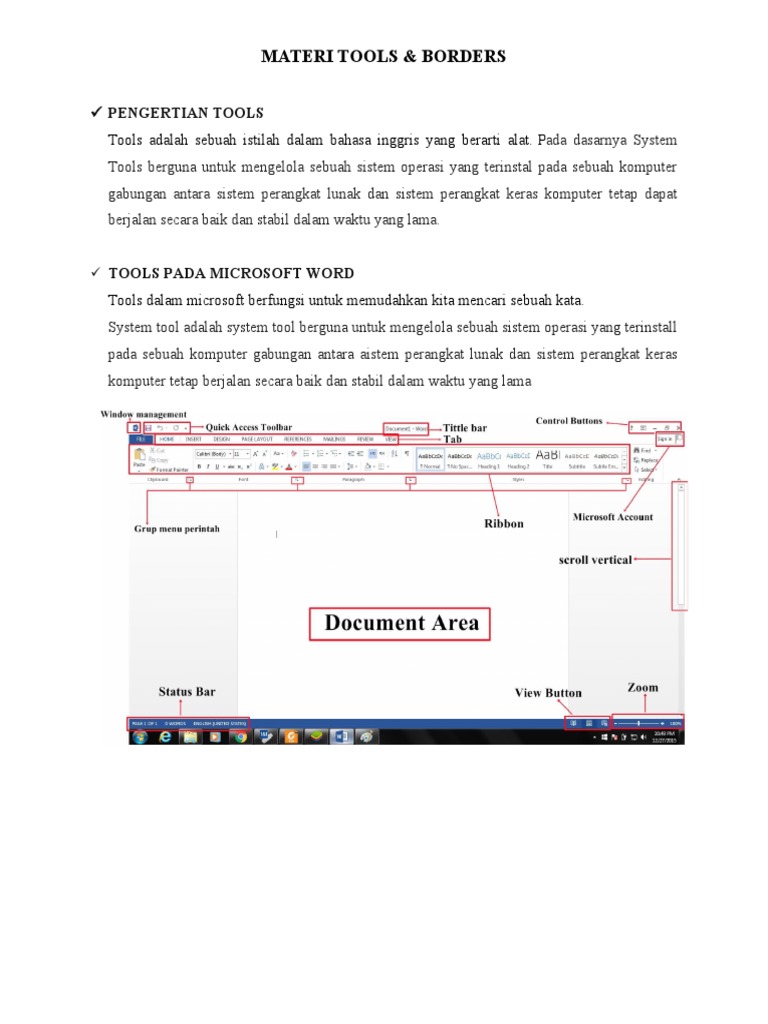 Materi Tools & Borders | PDF