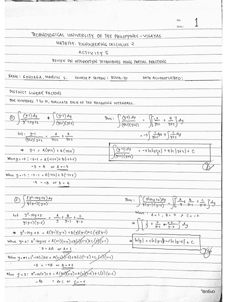 Math 134 - Activity 5 | PDF